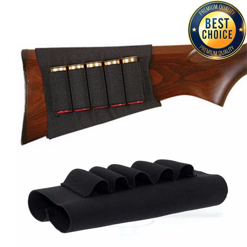 5 Rounds 12 Gauge Shotgun Buttstock Ammo Pouch Shell Holder Bullet ...