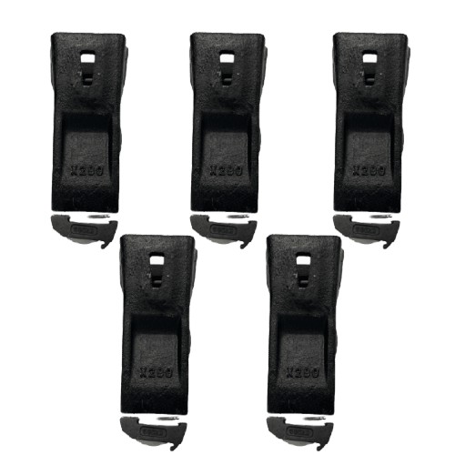 5 SET X290 Bucket Tooth Teeth with K290s Steel Locks FITS FOR X290 ...