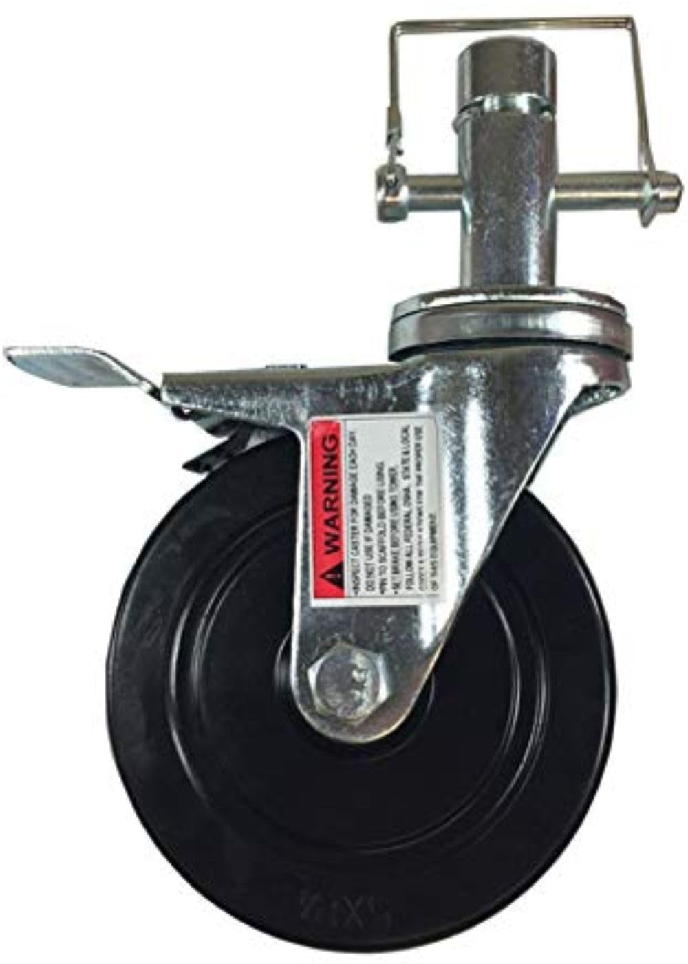 5" Scaffold Rolling Tower Caster 1 Inch Round stem Hard Rubber Wheel ...