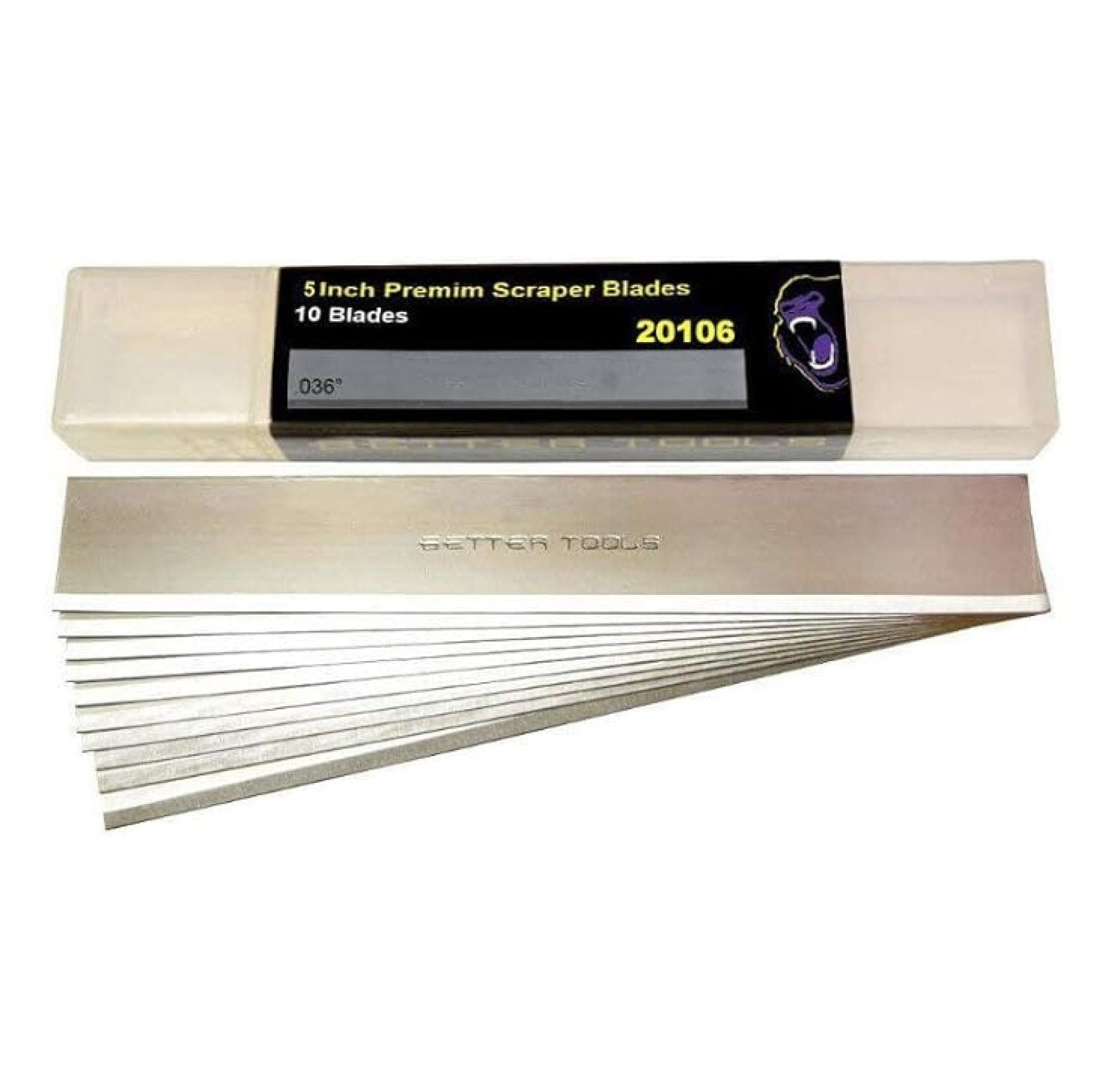 5" Scraper Blades - 50 Pack - Heavy Duty Carbon Steel Razor Blades for Flooring, Wallpaper ...