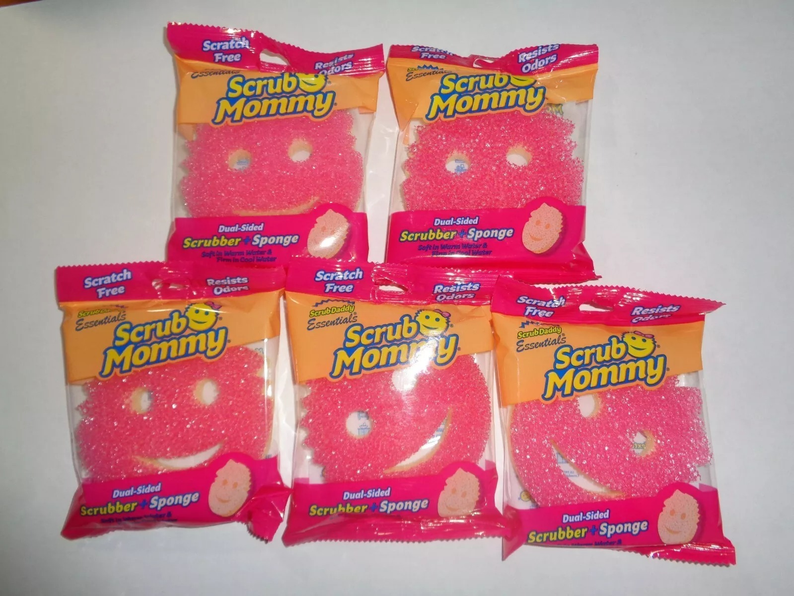 5 Scrub Mommy Sponge Dual-Sided Pink Scrubber Scrub Daddy - Walmart.com