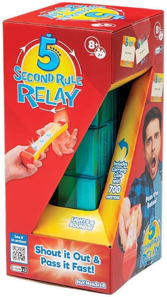 5 Second Rule Relay - Family Party Game - Electronic Relay Baton ...