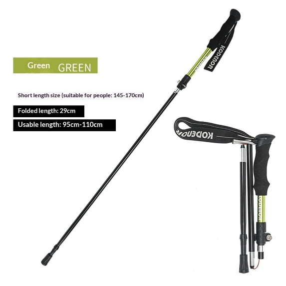5-Section Aluminum Alloy Foldable Trekking Poles, Lightweight Short ...