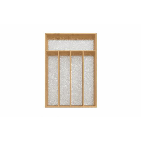 5-Section Bamboo Cutlery Tray With Acrylic Rain Effect Base - 14" X 10" X 2" - Walmart.com