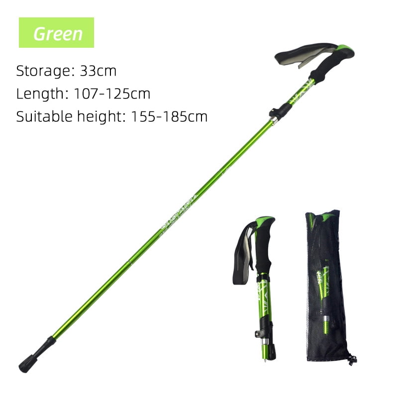 5 Section Outdoor Fold Trekking Pole Camping Portable Walking Hiking ...