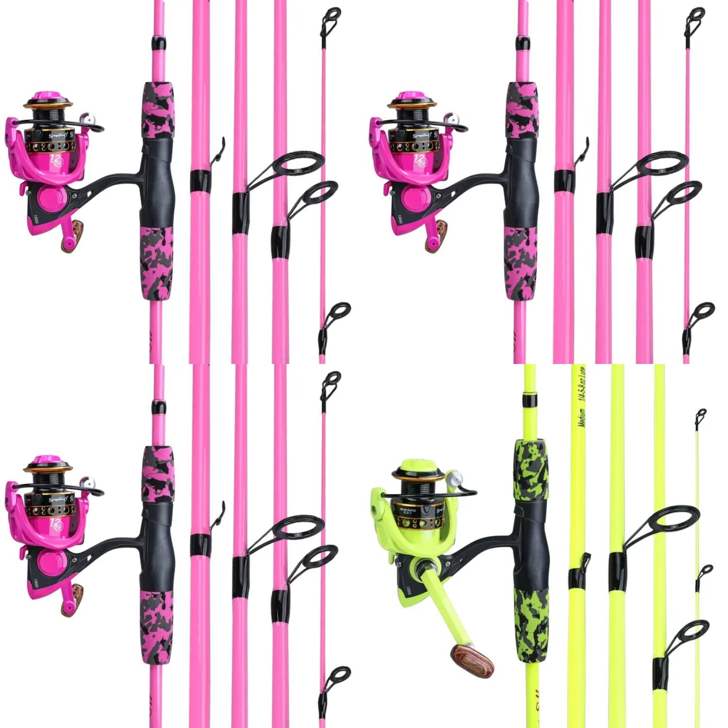 5 Section Red/Yellow Fishing Set 170cm Fishing Rod and YW/OE1000-3000 ...