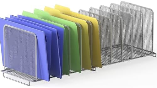 5 Section Upright File Sorter Organizer, Silver - 2 Pack - Walmart.com