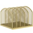 5-Section Vertical Desktop Organizer Mesh File Folder Stand Office Home ...