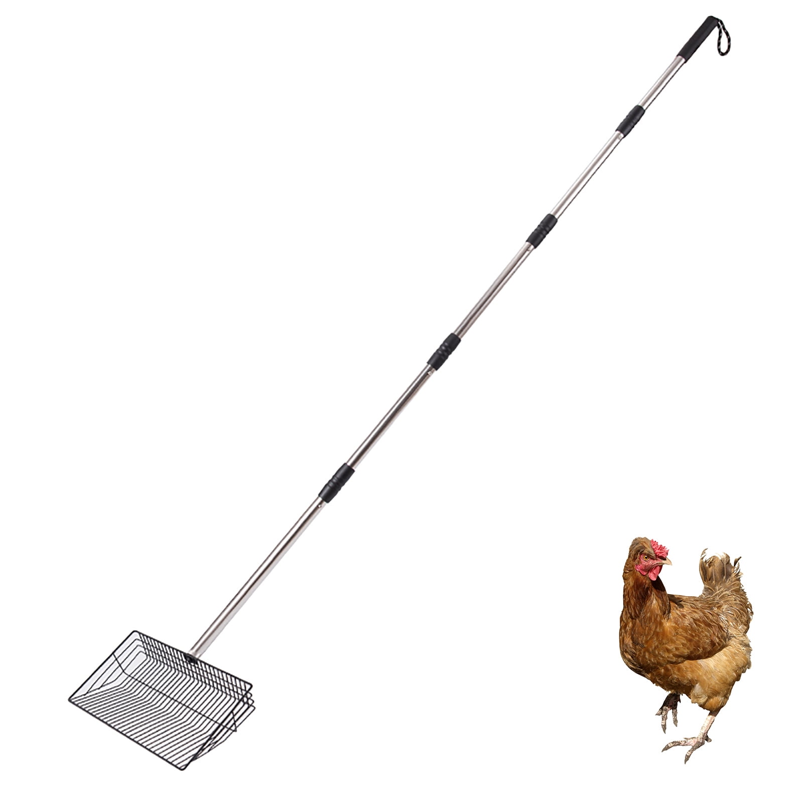5-Section Waste Scooper Tool Adjustable Ergonomic Handle for Poultry ...