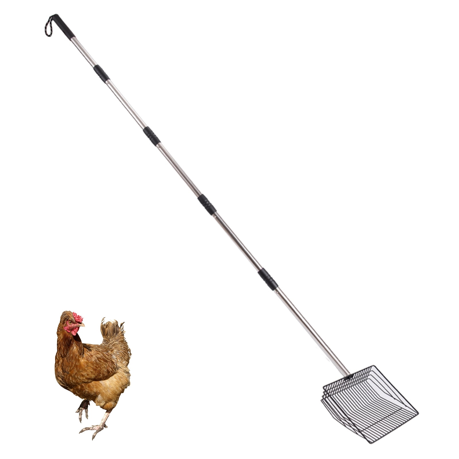 5-Section Waste Scooper Tool Adjustable Ergonomic Handle for Poultry ...
