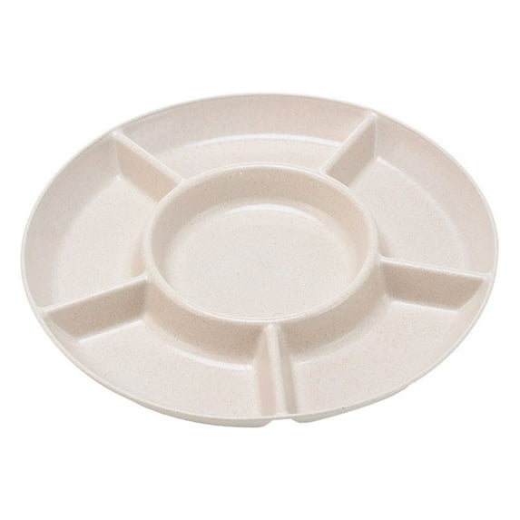 5 Sectional Divided Serving Platter, Plastic Relish Tray for Chips and ...