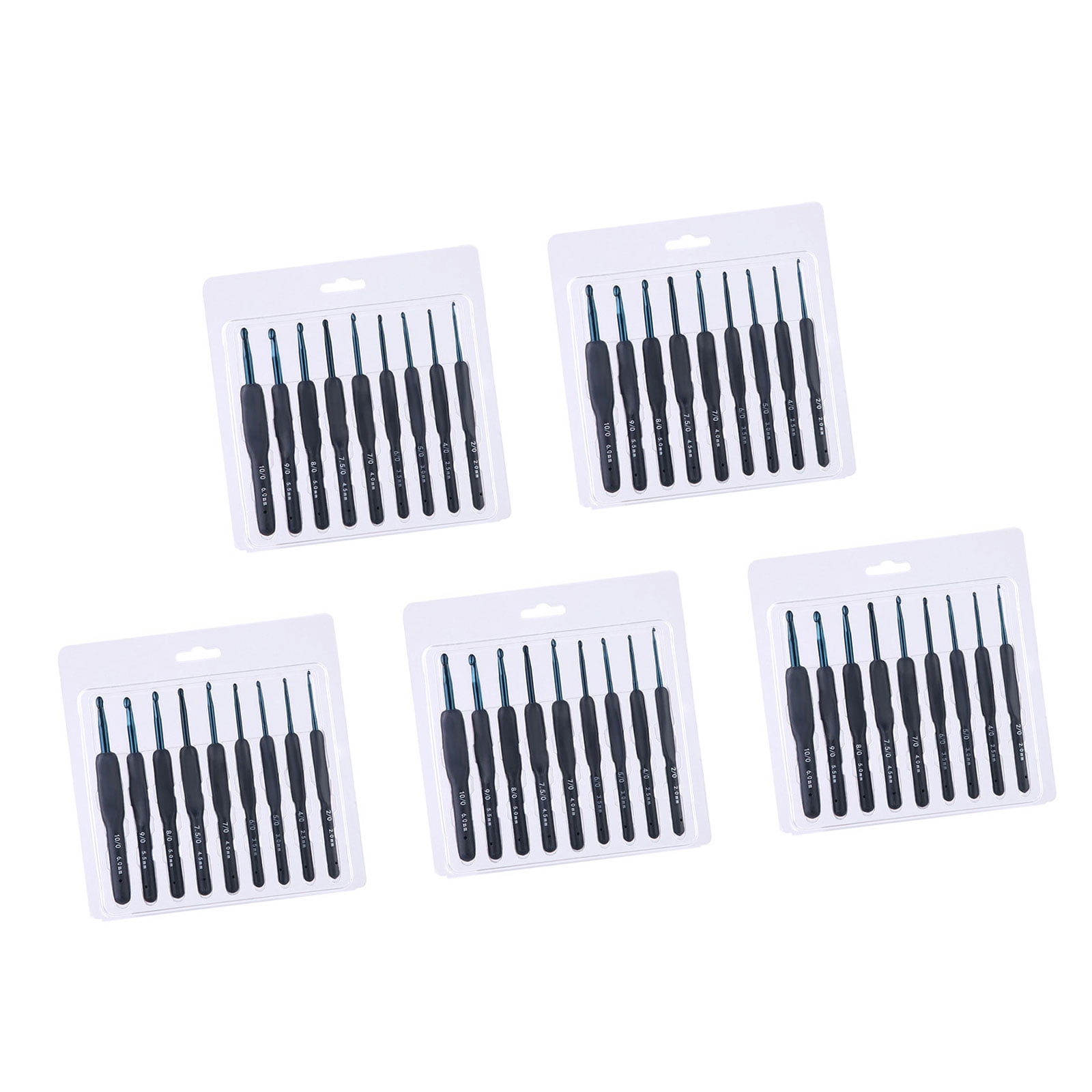 5 Set 2.0mm-6.0mm Crochet Hook Set Ergonomical Crochet Needle Practical Knitting Needle for ...