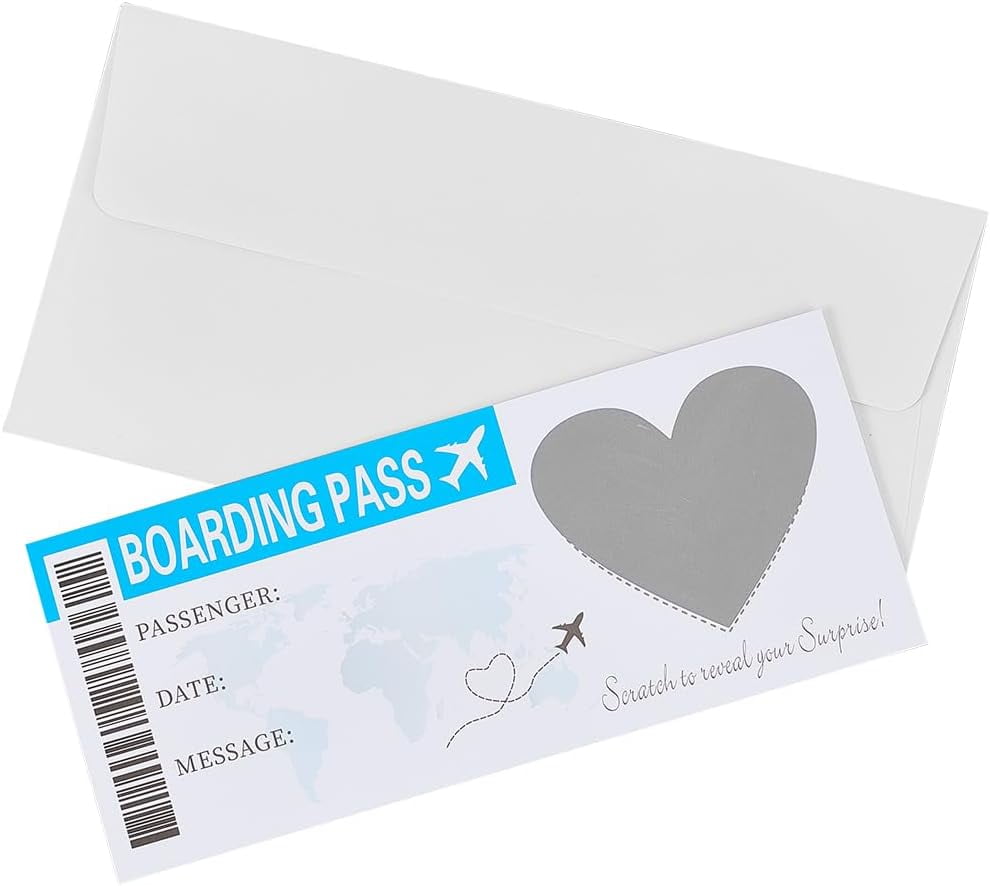 5 Set 25 Set Scratch Surprise Boarding Pass Slate Blue Scratch Off ...