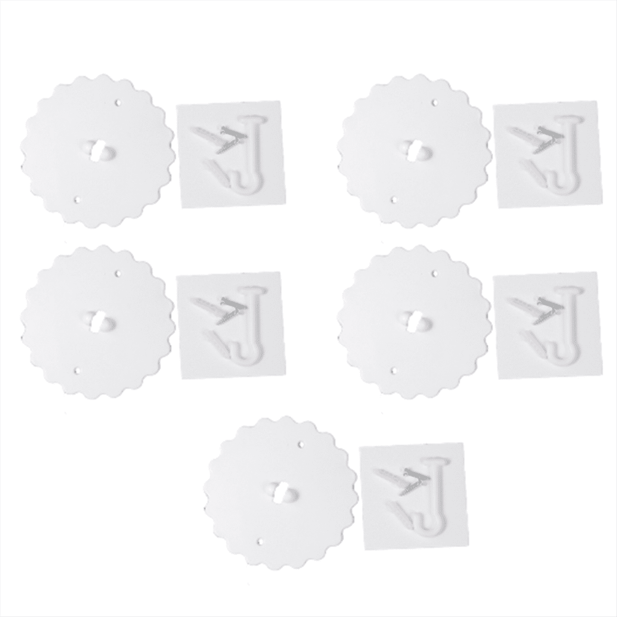 5-Set Adhesive Ceiling Hooks, Mosquito Net and Bed Canopy Hook for ...