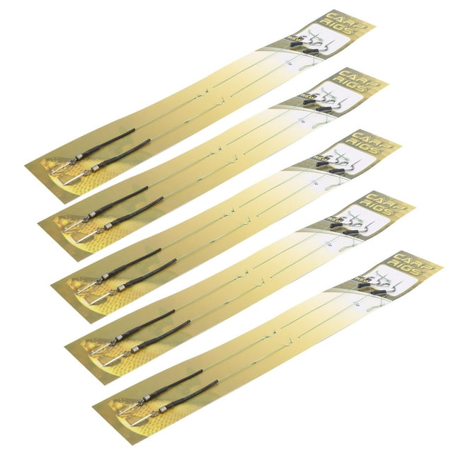 5 Set Carp Fishing Hair Rigs Line Metal Hooks Bait Thread Hook Rigs ...