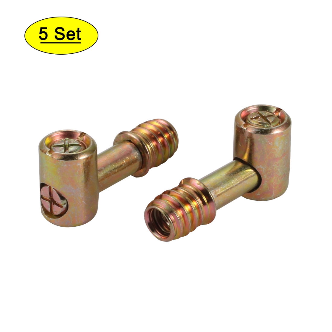 5 Set M8x40mm Furniture Fitting Hardware Cross Dowel Cam Wheel Nut ...