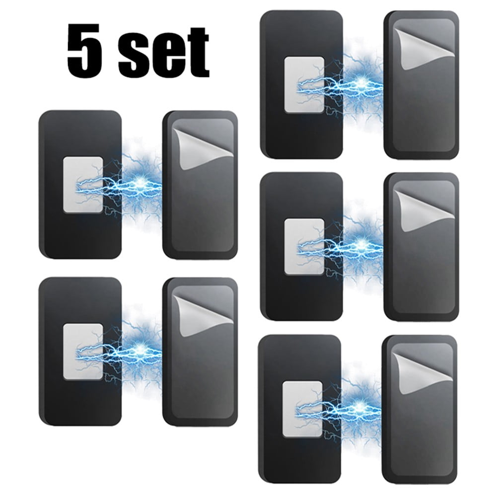 5 Set Magnetic Cabinet Drawer Catches for Invisible Closure in Silver ...