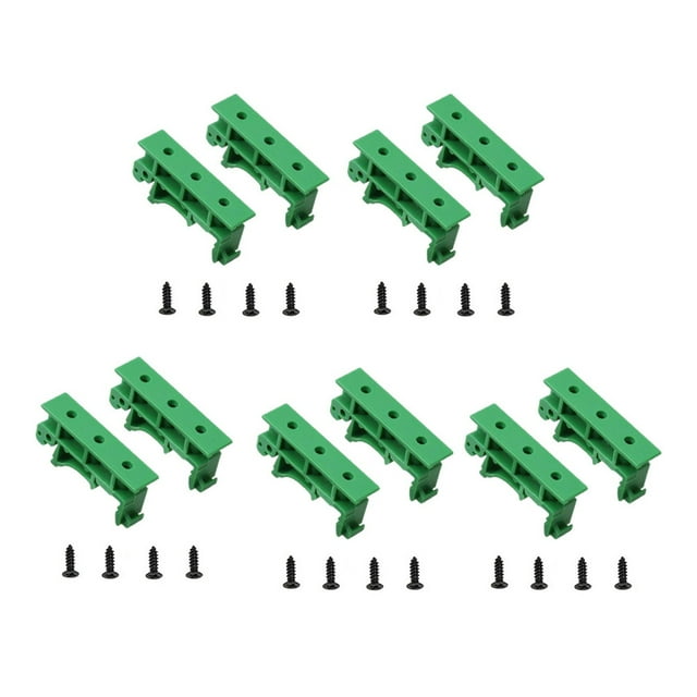 5 Set PCB DIN C45 Rails Mount Adapters Circuit Board PCB Mount Brackets ...