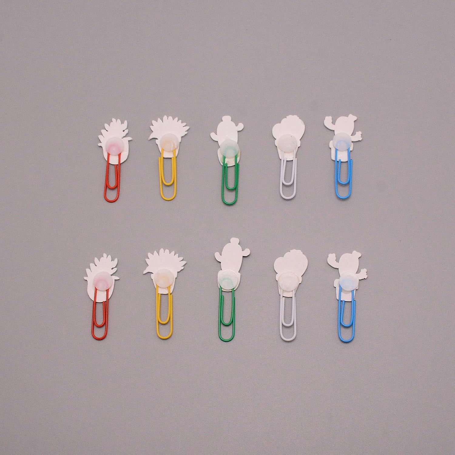 5 Set Plant Shape Iron Paperclips Bookmarks Mixed Color Cute Paper ...