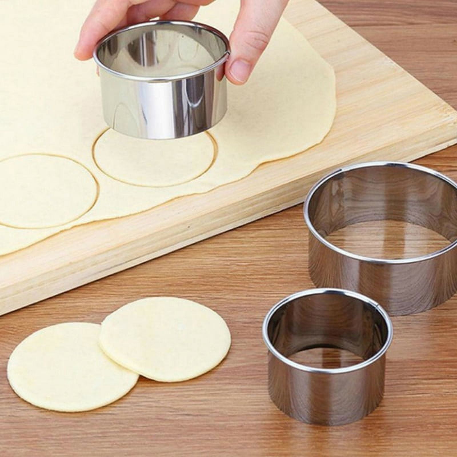 5 Set Round Circle Stainless Steel Cookie Cutter Biscuit DIY Baking ...