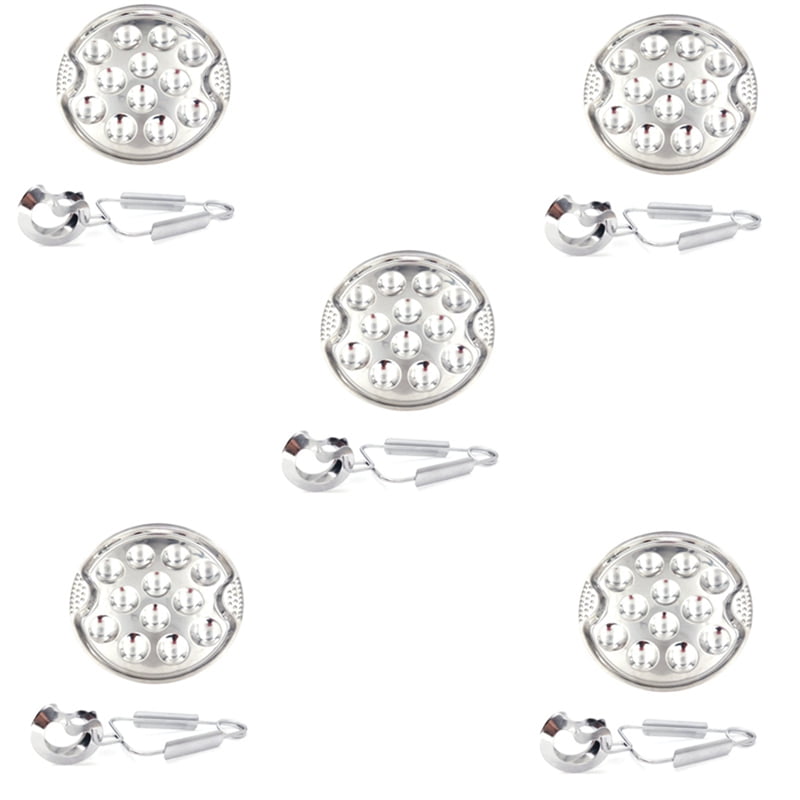 5 Set of Stainless Steel Snail Mushroom Escargot Plate with 12 ...