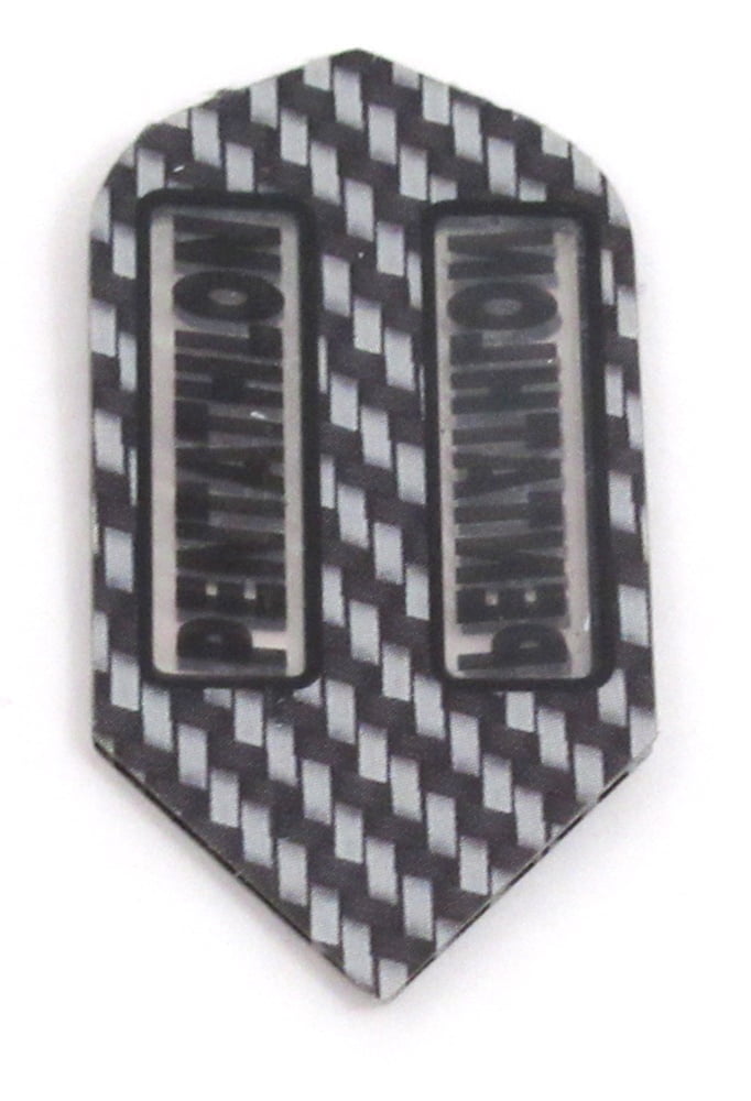 5 Sets (15 Flights) Pentathlon Black Slim Ex-Tough Dart Flights - 100 ...