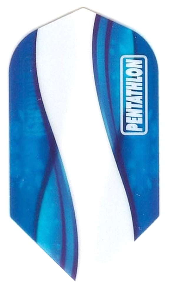 5 Sets (15 Flights) Pentathlon Blue Slim Ex-Tough Dart Flights - 100 ...