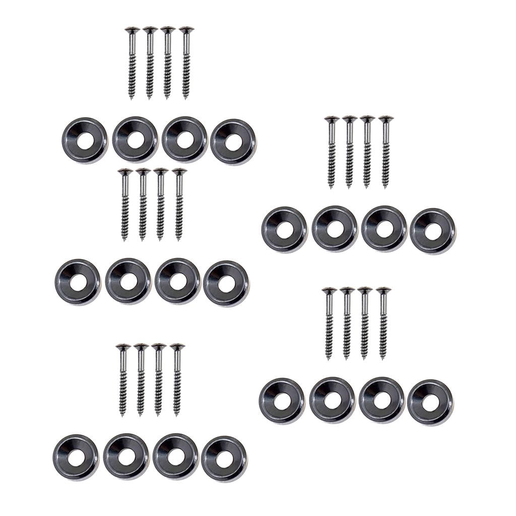 5 Sets(20 Pieces) Electric Bass Guitar Neck Mounting Ferrules with ...