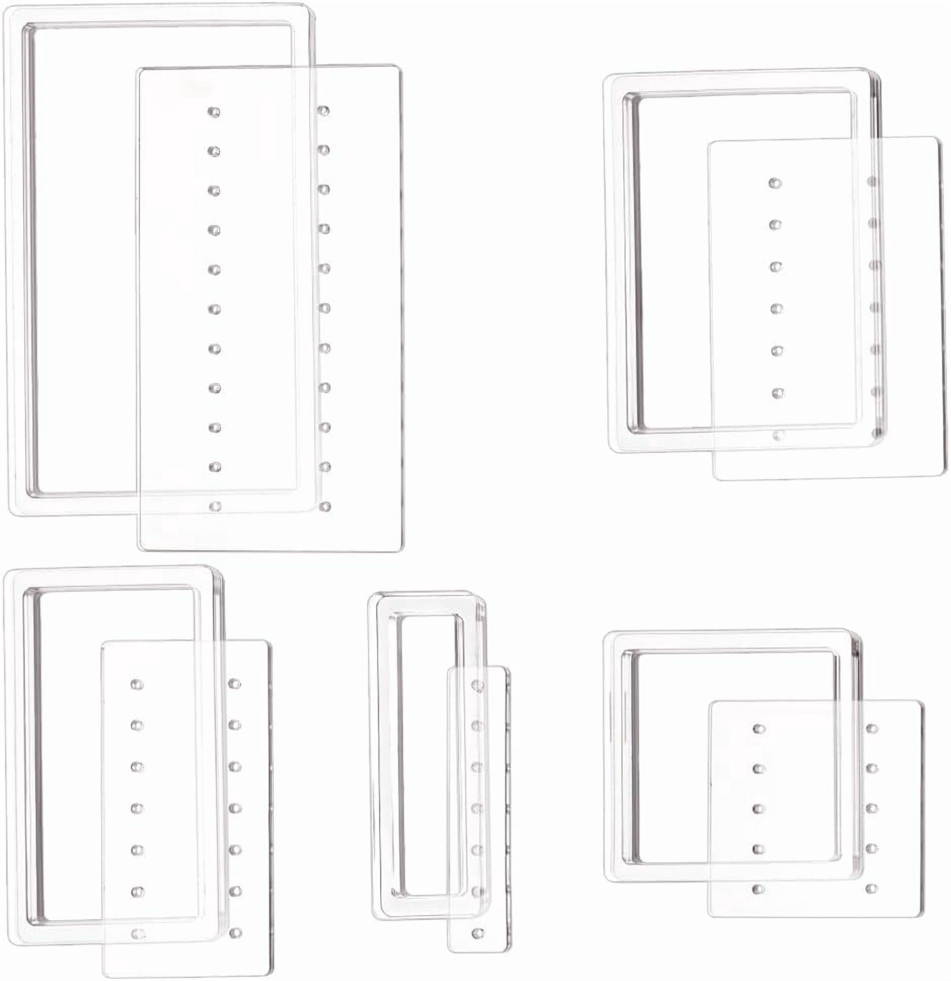 5 Sets 5 Sizes Earring Card Drill Guides Acrylic Earring Card Punch ...