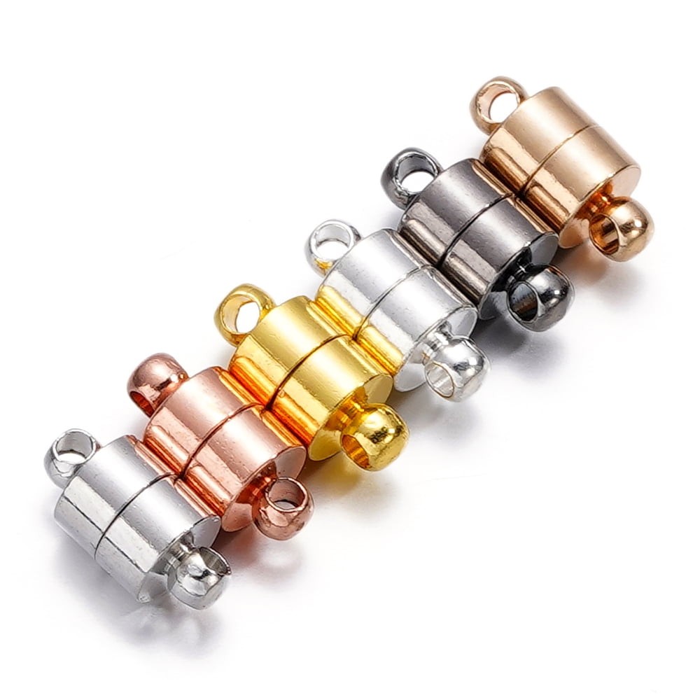 5 Sets 6mm Silver/Gold Color Magnetic Clasps Connectors Handmade For ...