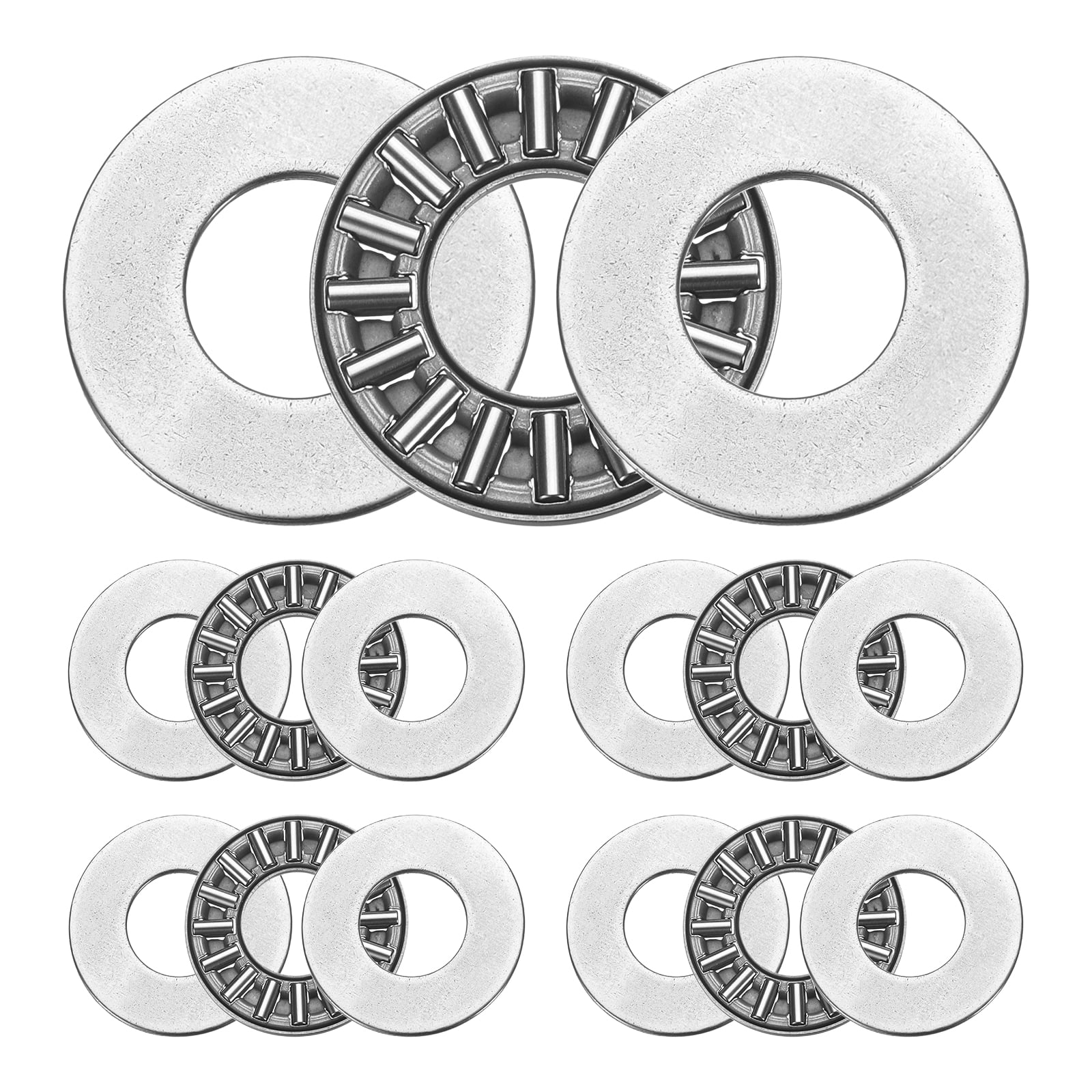 5 Sets AXK1226+2AS Thrust Needle Roller Bearings, 12x26x4mm Chrome ...