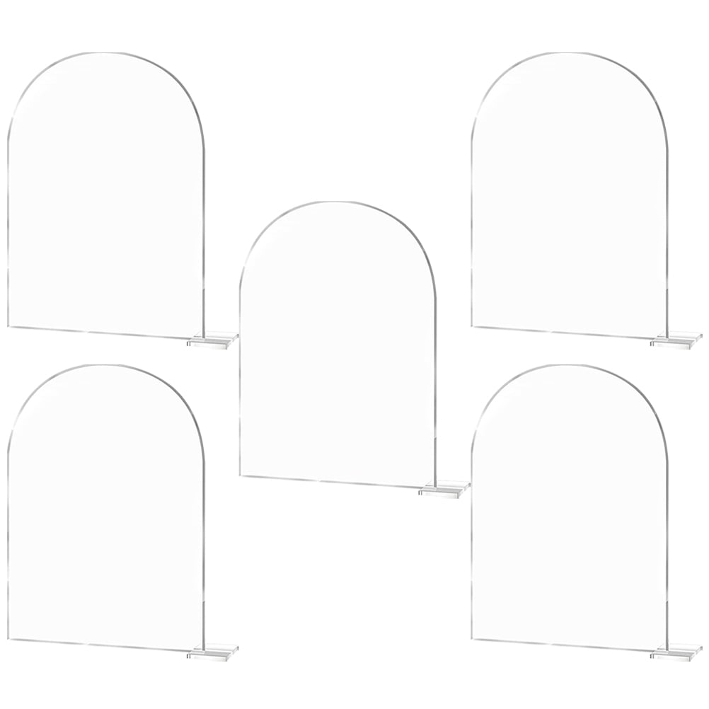 5 Sets Acrylic Transparent Arched Digital Seat Sign Wedding Reception ...