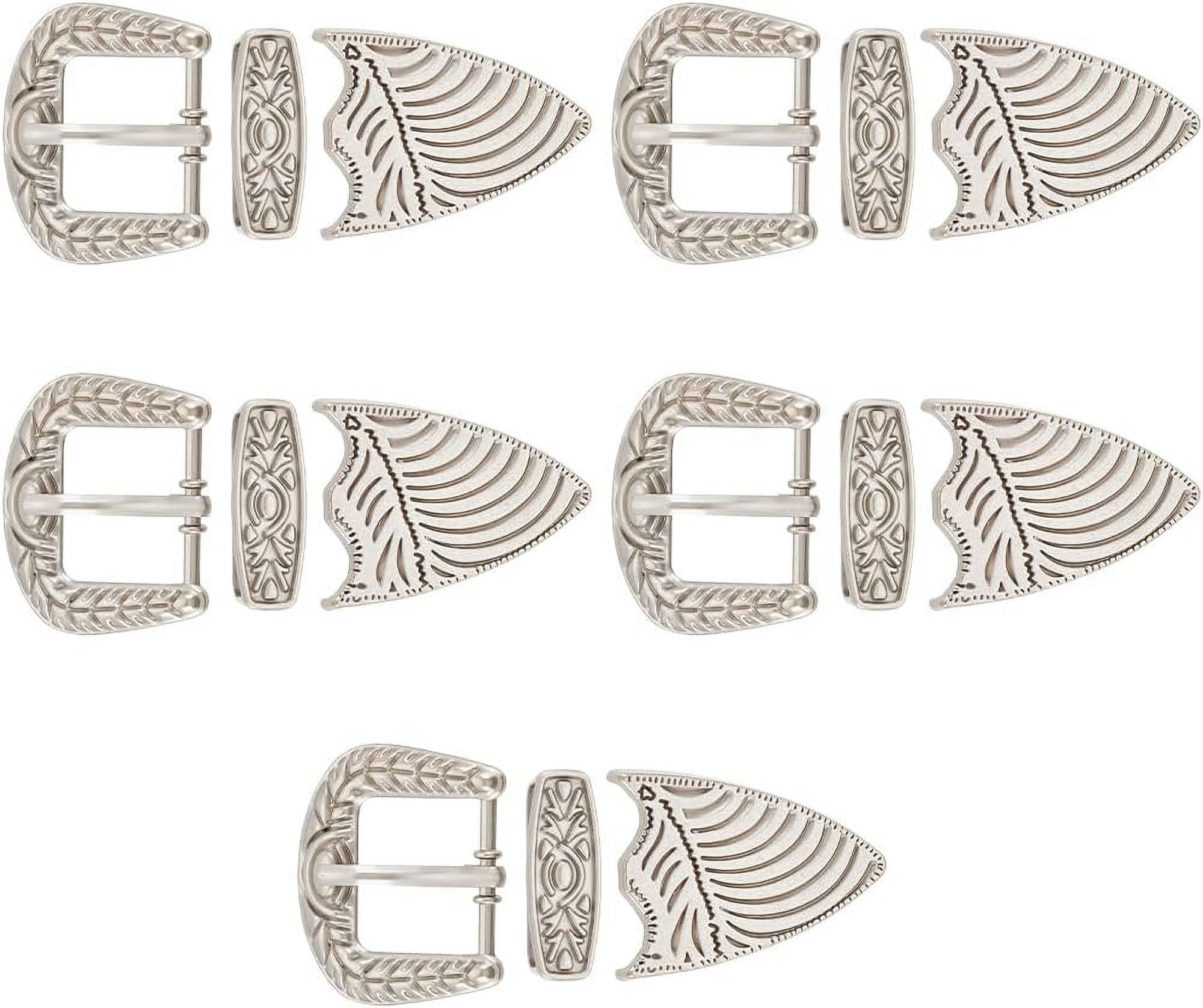 5 Sets Alloy Belt Buckle Set Cowboy Replacement Buckles Vintage Design ...