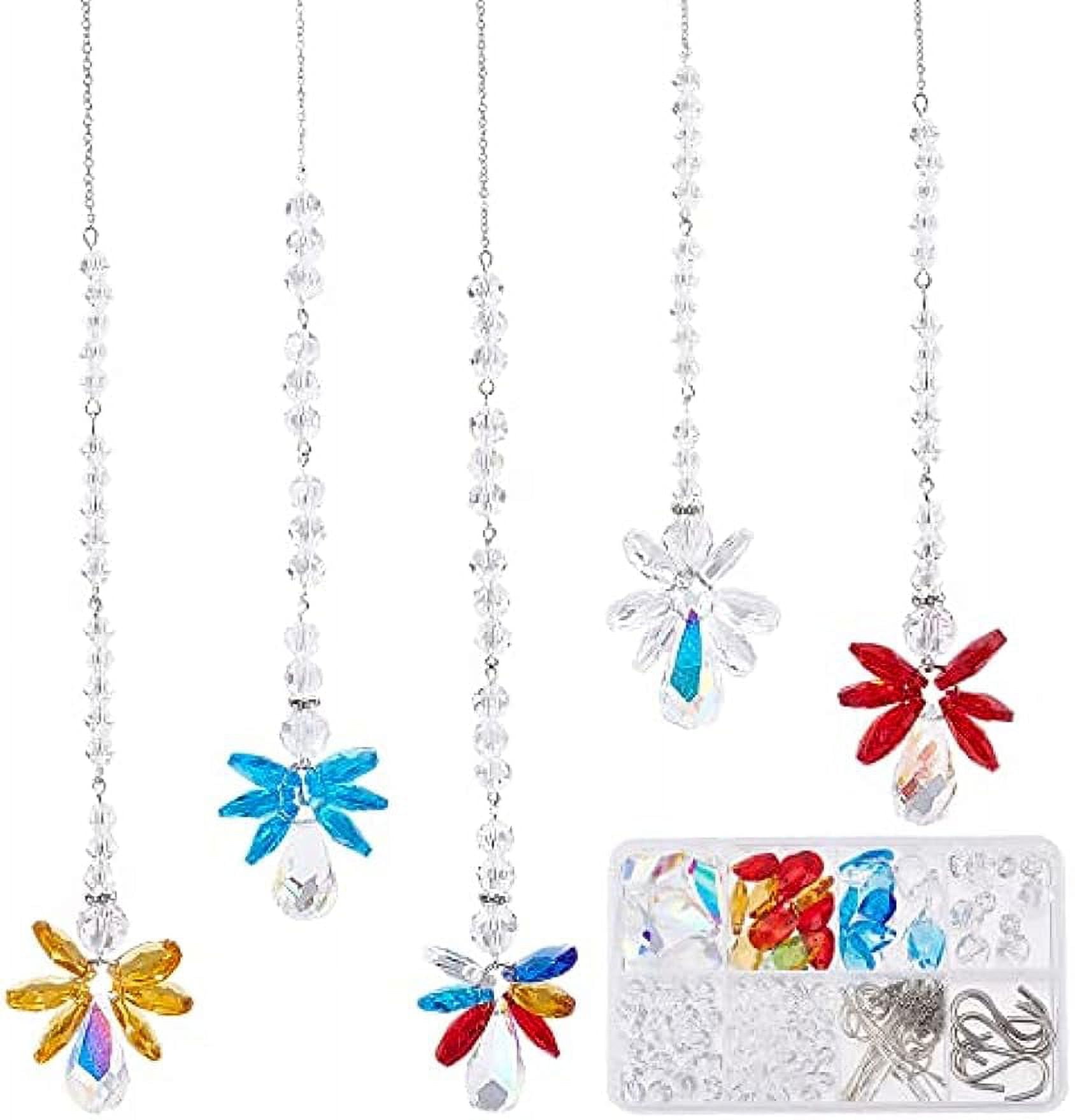 5 Sets Angel Suncatcher Making Kit Sun Catchers Crystals Glass Beads ...