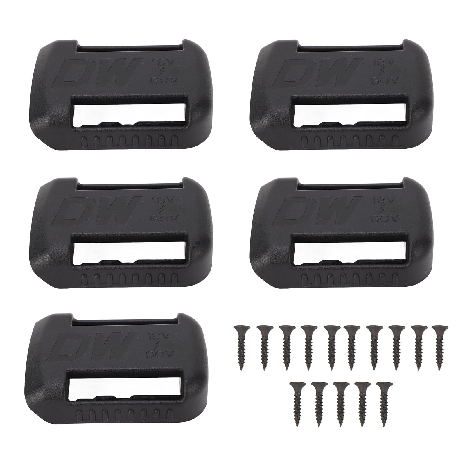 5 Sets Battery Dock Holder with Screws Battery Hanger Mounts for DCB200 ...