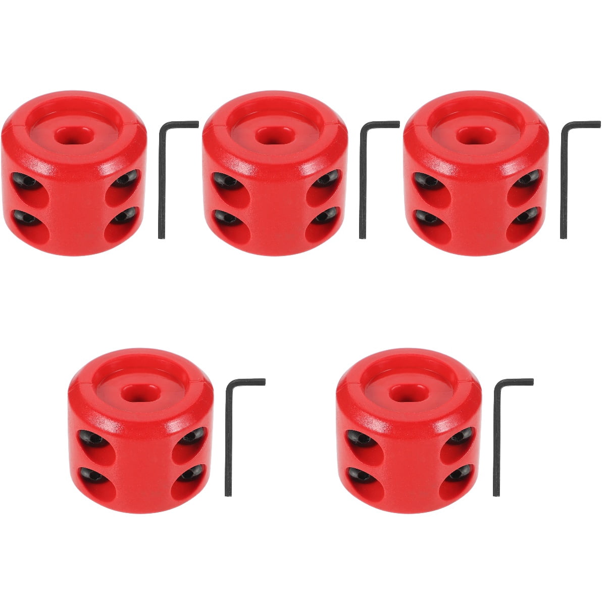 5 Sets Bookend Cord Winch Cable Stopper 6x6cm Red - Walmart.com