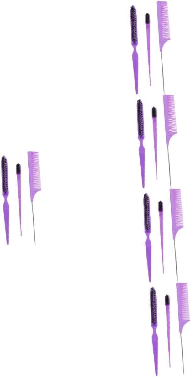 5 Sets Brush Comb Set Three Row Comb Travel Hair Comb Tease Layers ...