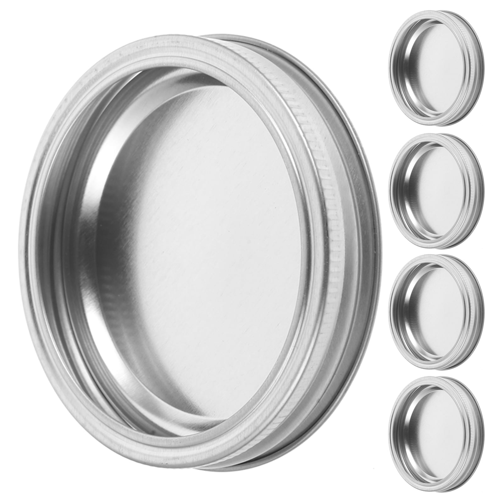 5 Sets Canning Jar Lid and Ring Round Jar Ring Bands Set Split Type ...