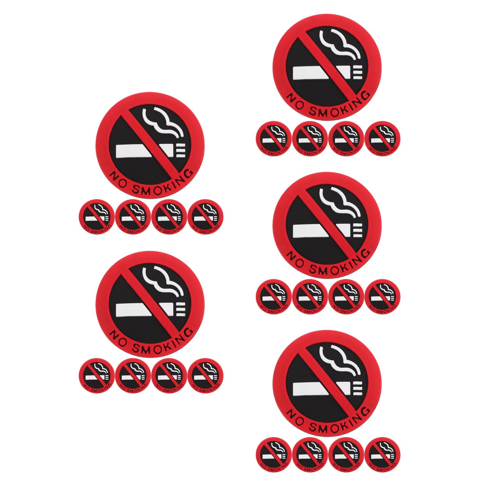 5 Sets Car Interior No Smoking Stickers Car Interior No Smoking Sign ...