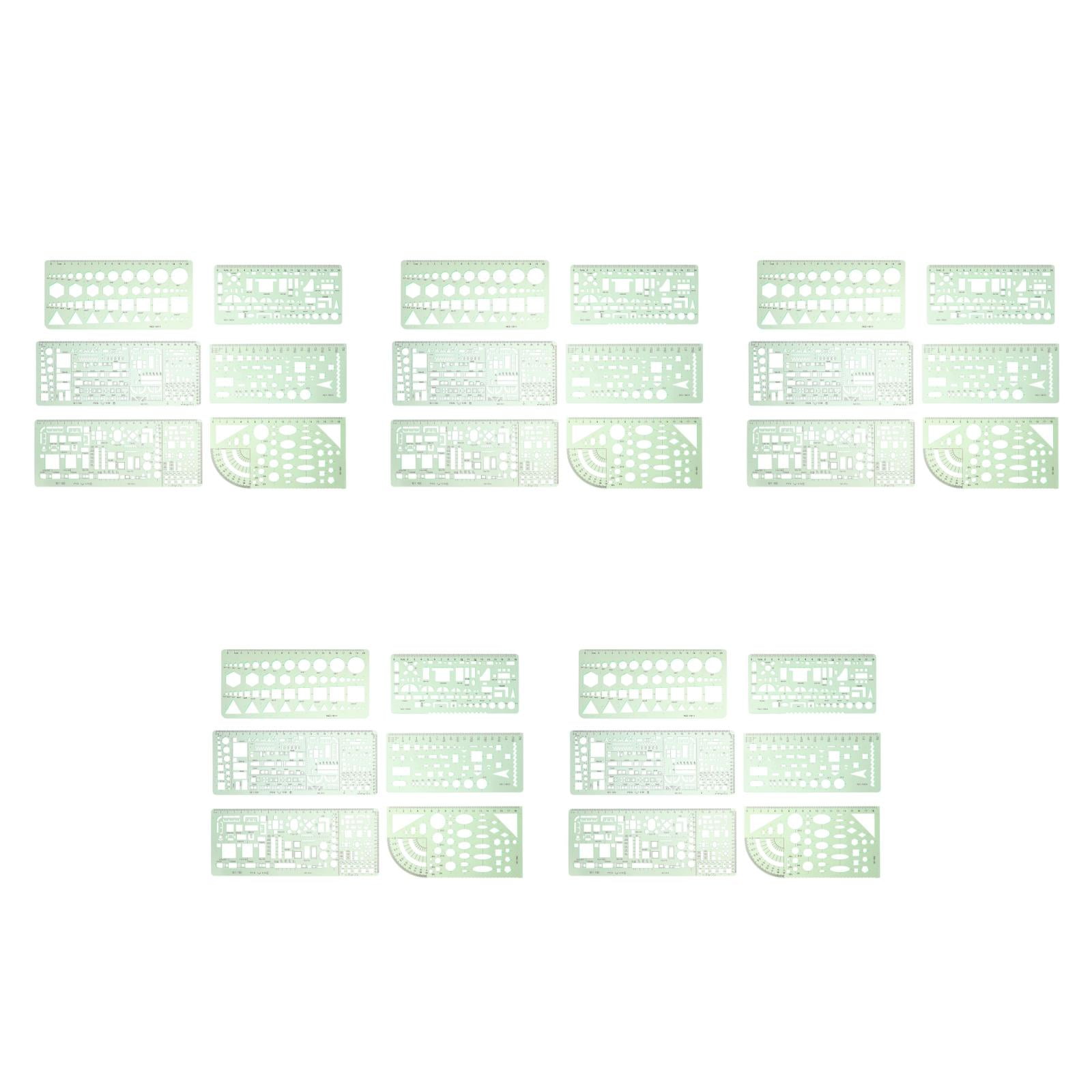 5 Sets Civil Architecture Drawing Kit Building Formwork Templates ...