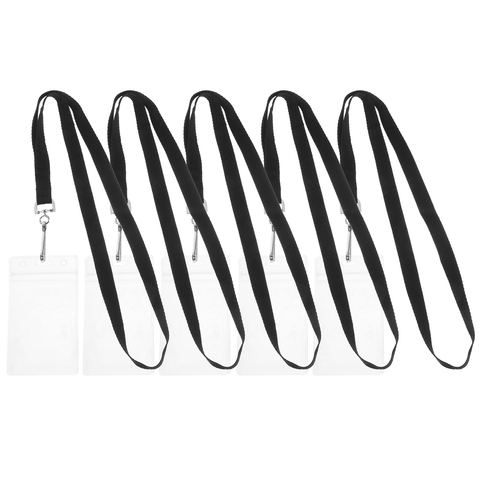 5 Sets Clear Id Lanyards Colorful Polyester Figure Eight Buckle for ...