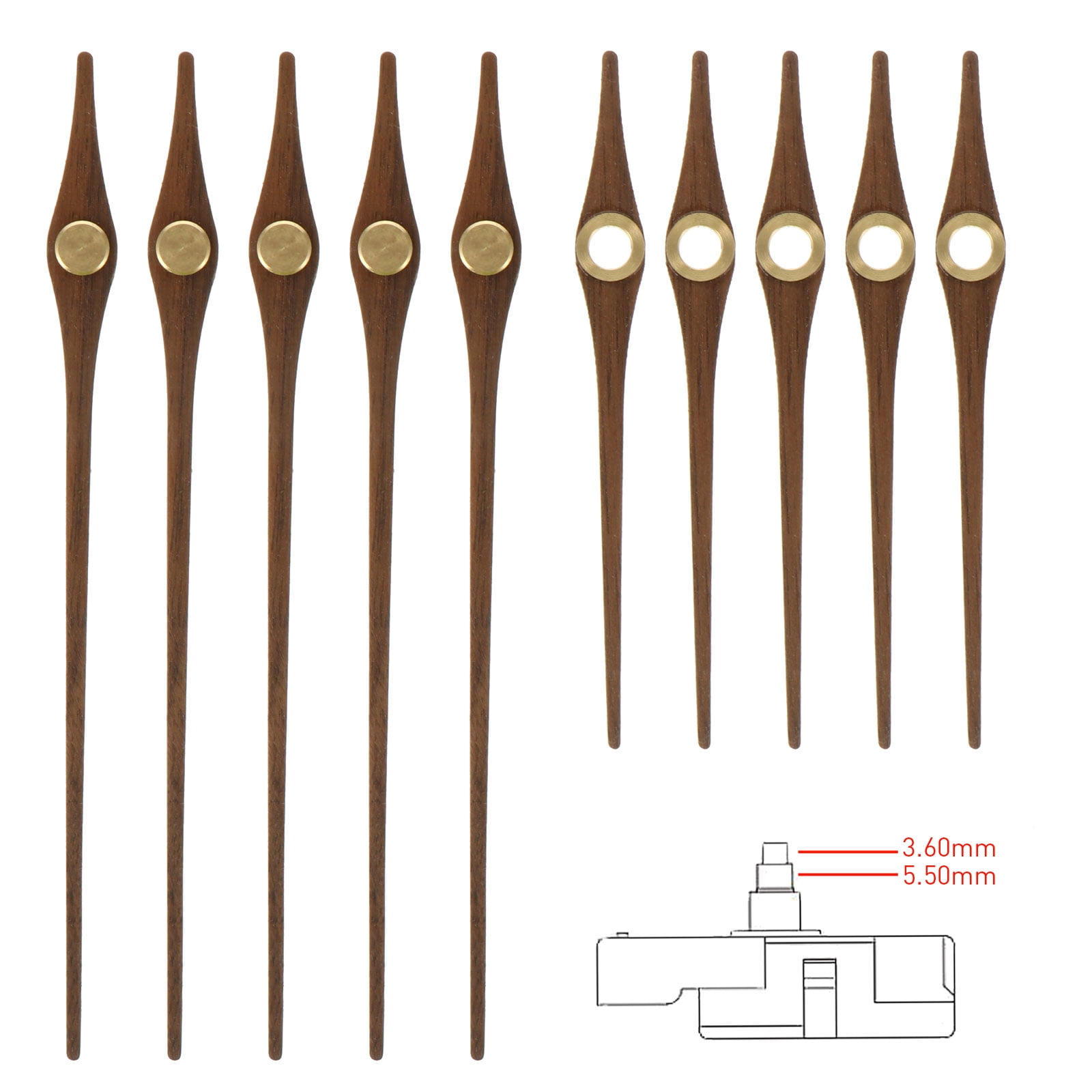 5 Sets Clock Wood Pointer Clock Needle DIY Clock Pointer Clock Hand ...