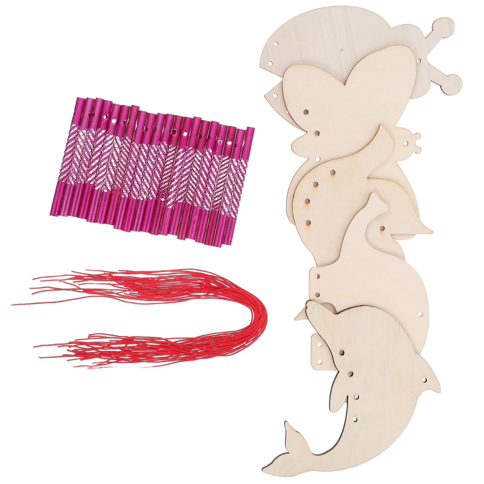 5 Sets DIY Wooden Wind Chime Kits Fun and Creative Classroom Craft ...