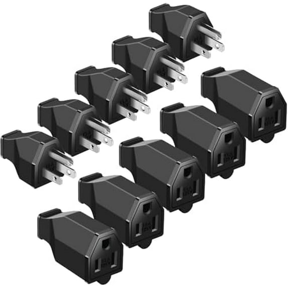 5 Sets Extension Cord Plug Replacement Male and Female Extension Cord ...