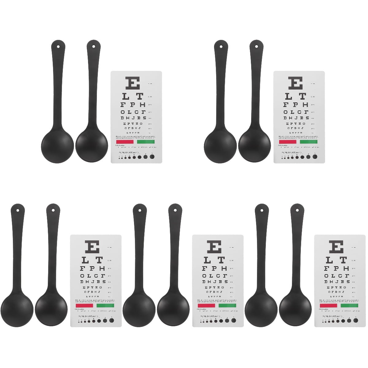5 Sets Eye Chart Shield School Equipment Blinder with Glasses Eyes ...