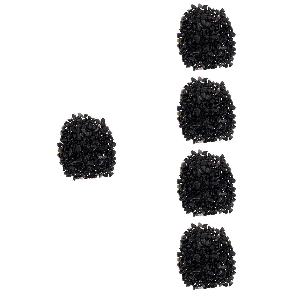 5 Sets Fish Tank Landscaping Stone Obsidian Black Aquarium Gravel ...