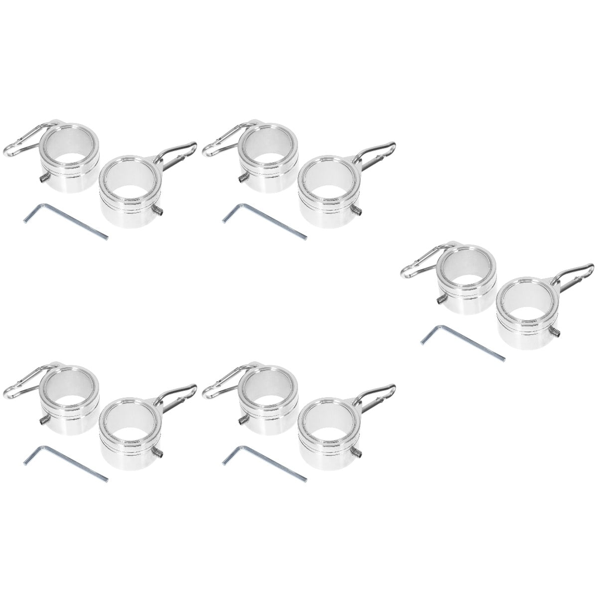 5 Sets Flag Pole Kit Holder Practical Rings Flagpole Attachments ...