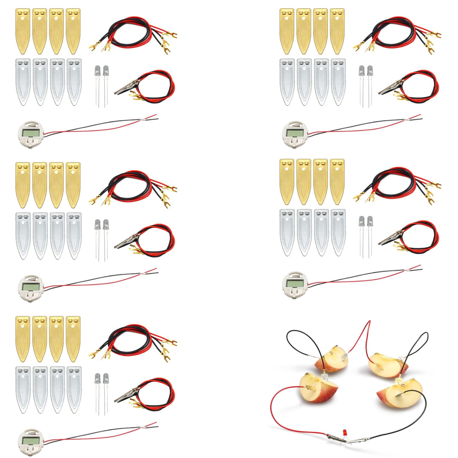 5 Sets Fruit Battery Science Experiment Kit KMC2for Home Teaching Toy ...