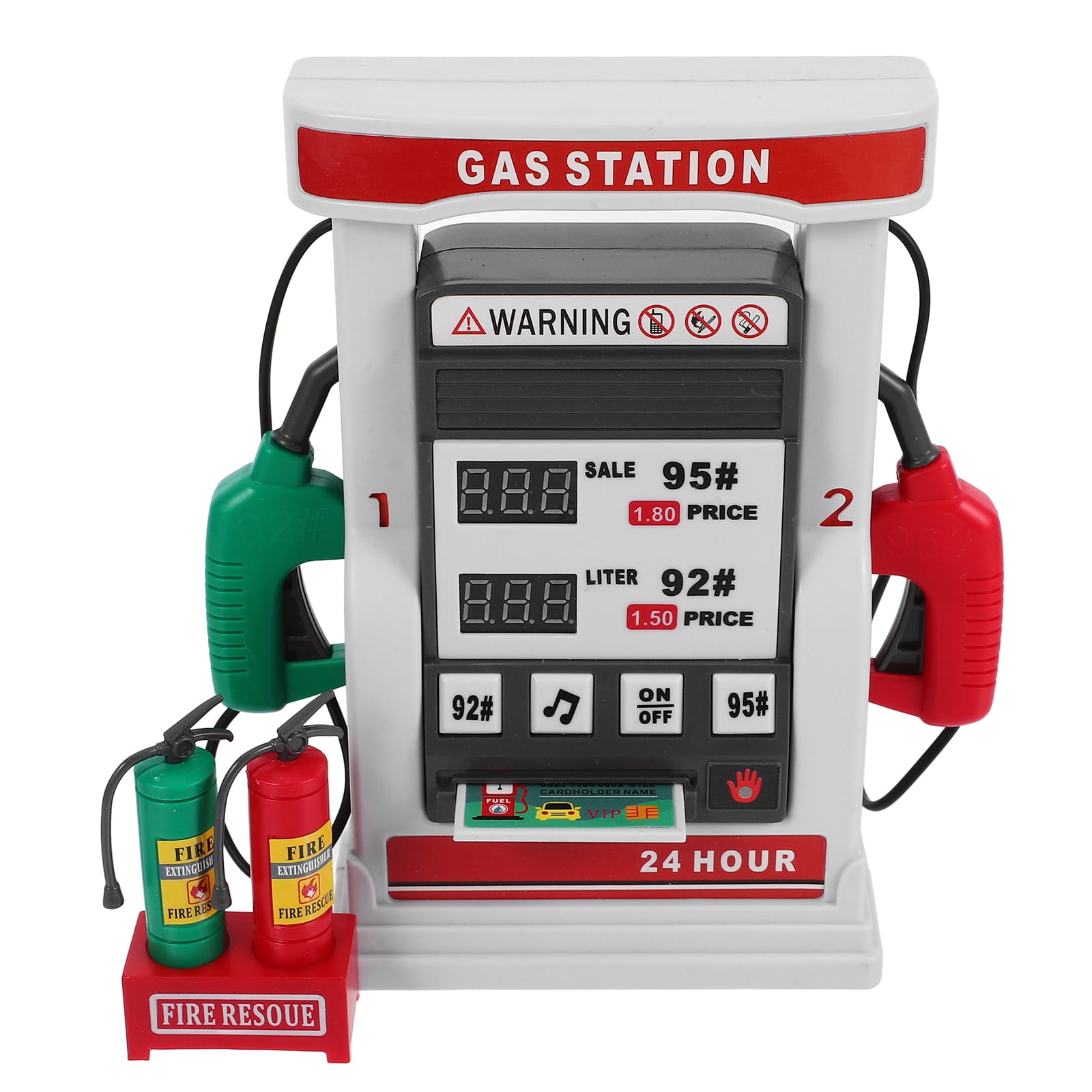 5 Sets Gas Station Miniatures Children's Simulation Car Toy Counting ...