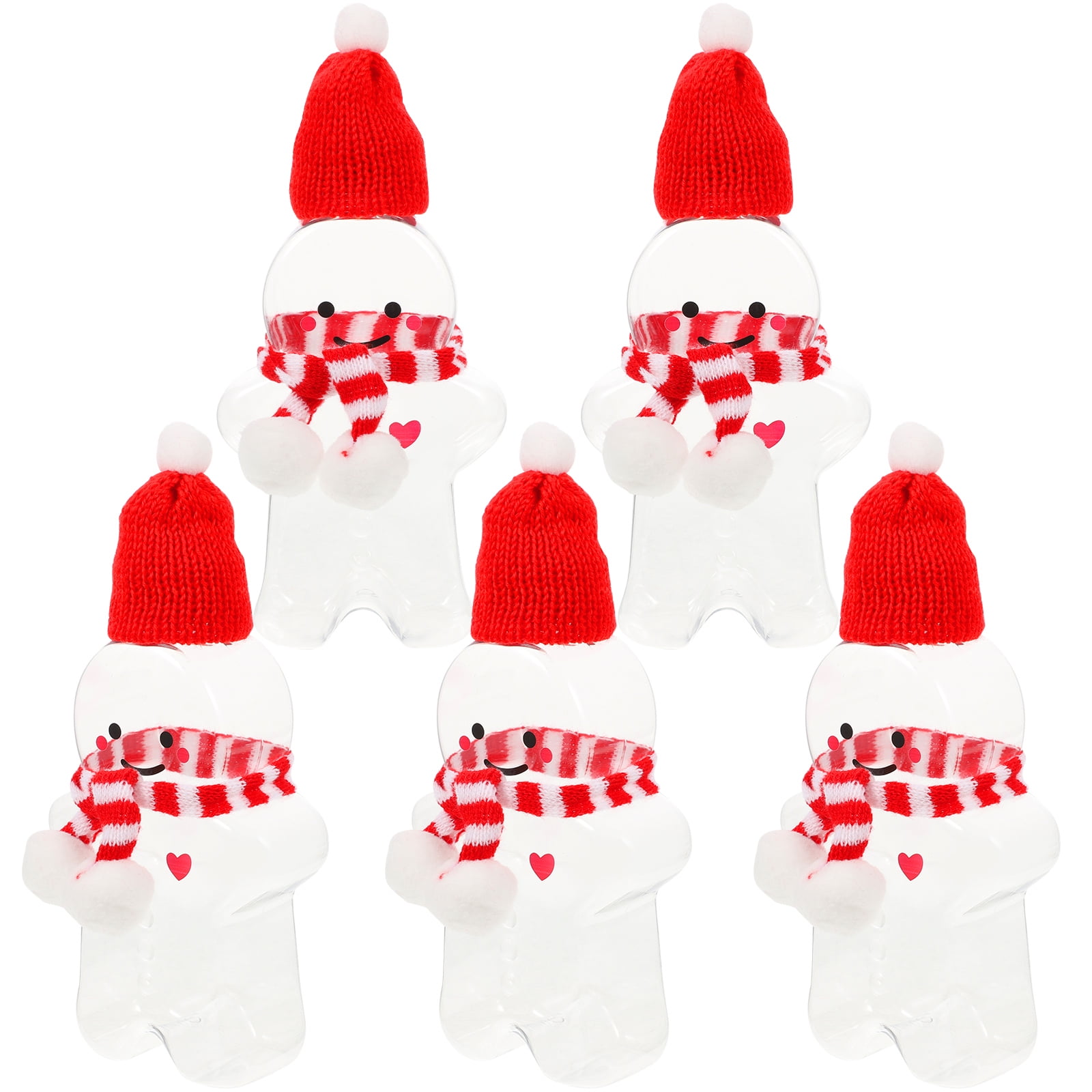 5 Sets Gingerbread Man Jar Christmas Cookie Jars Supplies The Gift ...